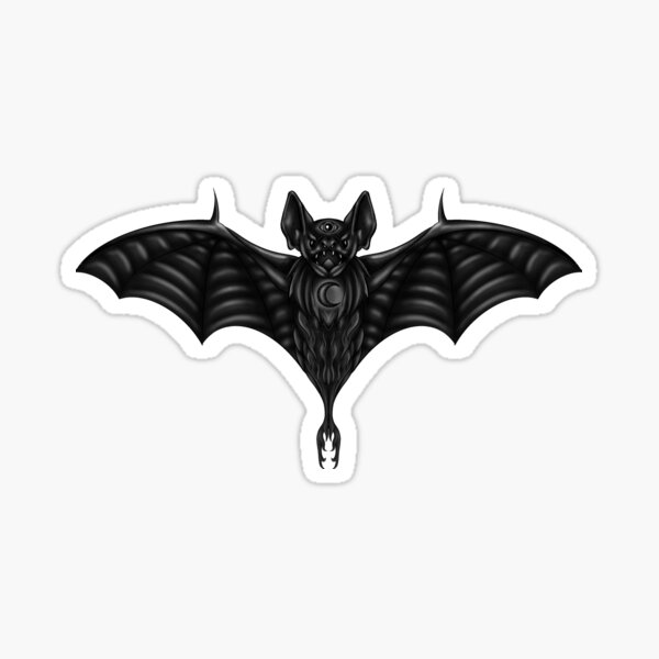 "Gothic Bat Tattoo" Sticker by MWStickers | Redbubble