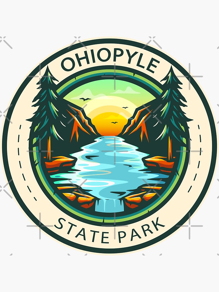 "Ohiopyle State Park Pennsylvania Badge" Sticker for Sale by ...