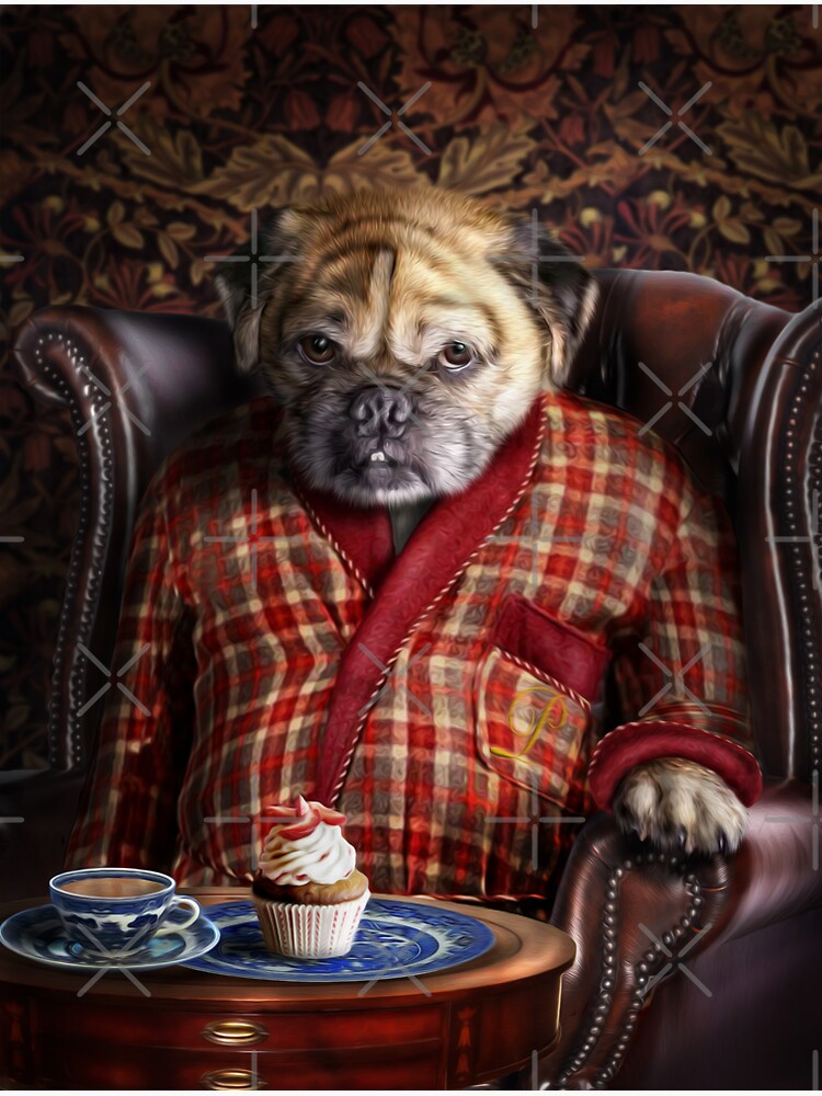 "Pug Dog Portrait - Pudgy " Sticker by carpo17 | Redbubble