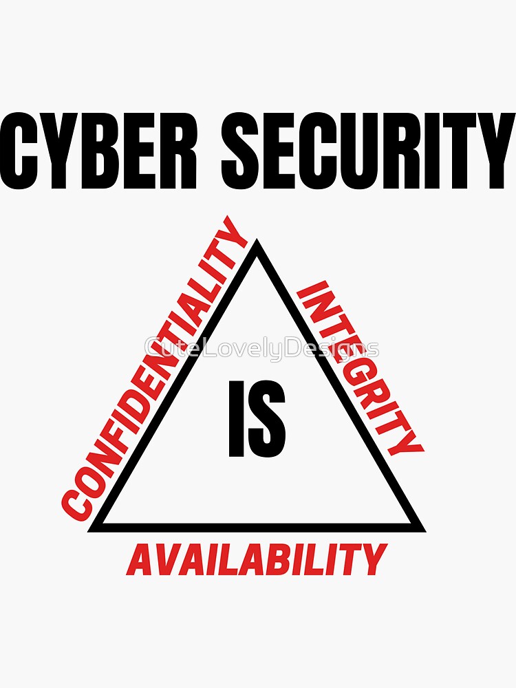 "Cyber Security is Confidentiality Integrity and Availability" Sticker ...