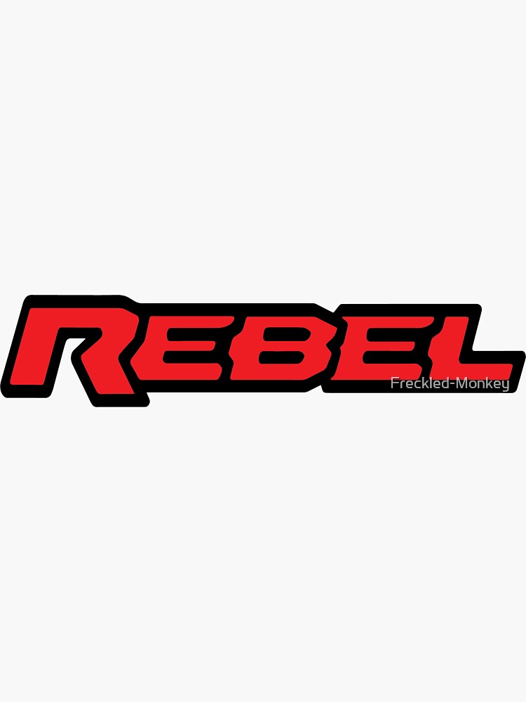 "Rebel Red and Black" Sticker for Sale by Freckled-Monkey | Redbubble