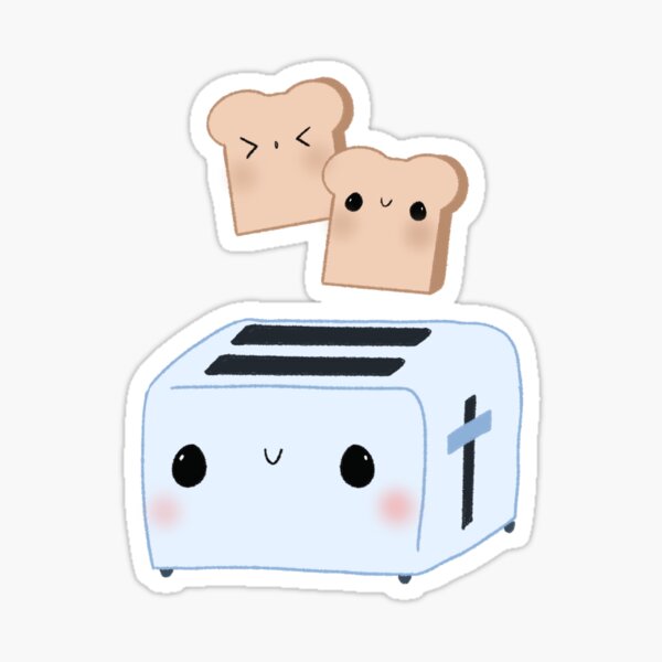 "Cute Toaster and Friends " Sticker by Cattodoodles | Redbubble