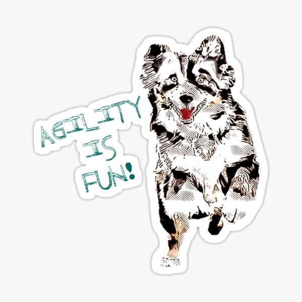 "Agility Is Fun - Border" Sticker for Sale by monijil | Redbubble