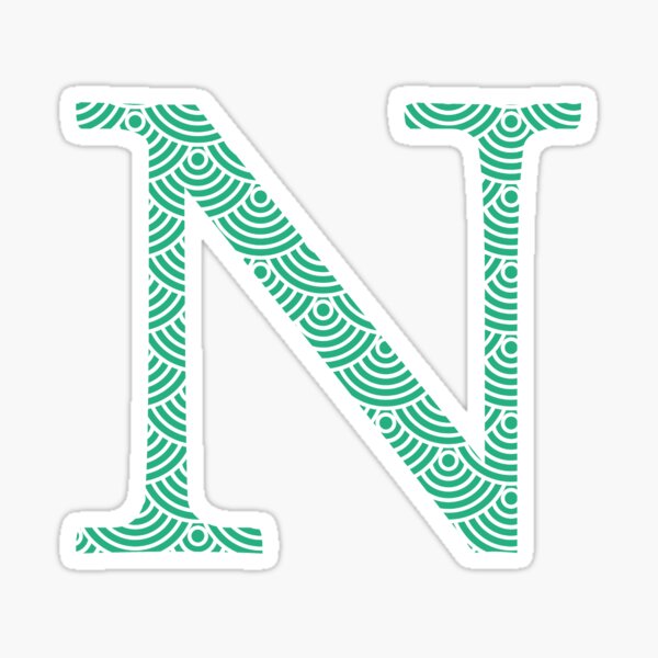 "Letter N" Sticker by coasthouse | Redbubble