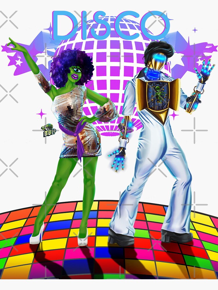Pegatina con la obra «Alien Disco» de bluebanderhait | Redbubble