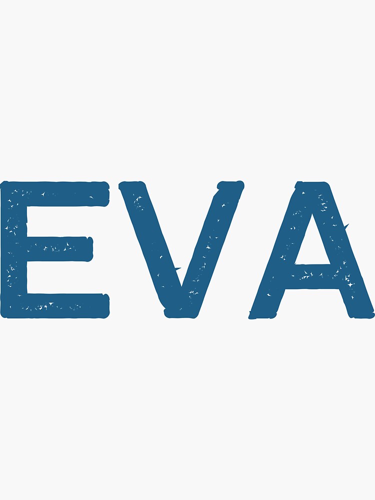 "EVA name" Sticker for Sale by joeredbu | Redbubble