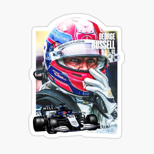 "GEORGE RUSSELL 63 " Sticker for Sale by GPVintageDesign | Redbubble