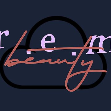 "r.e.m. beauty with logo" Sticker by 94moonlight-bae | Redbubble