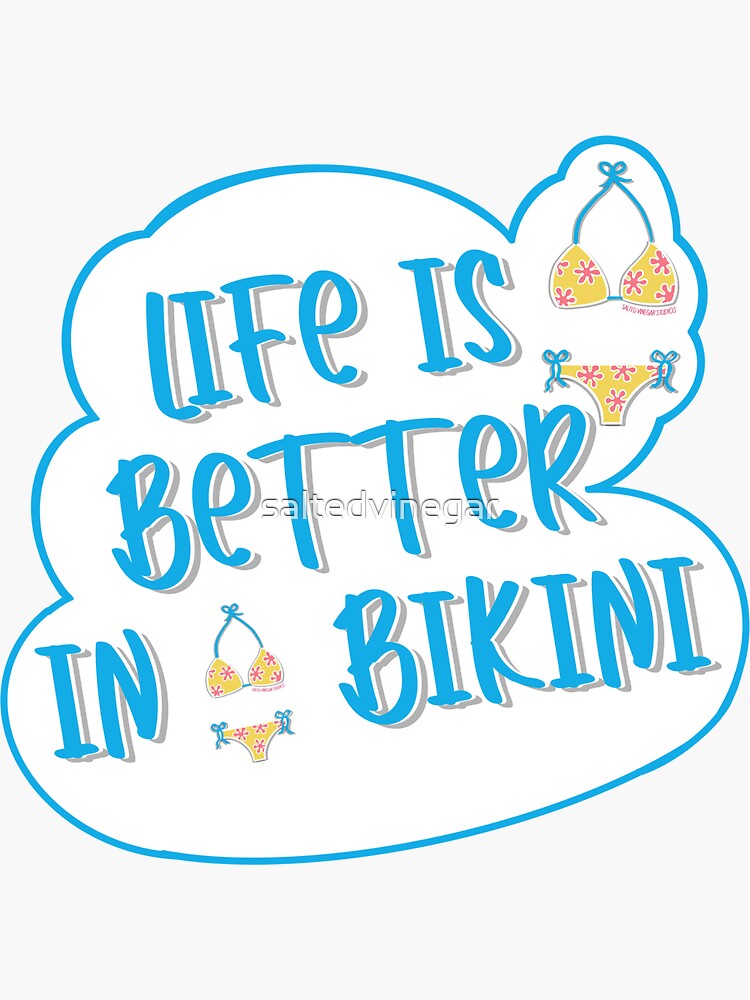 "BIkini" Sticker for Sale by saltedvinegar | Redbubble