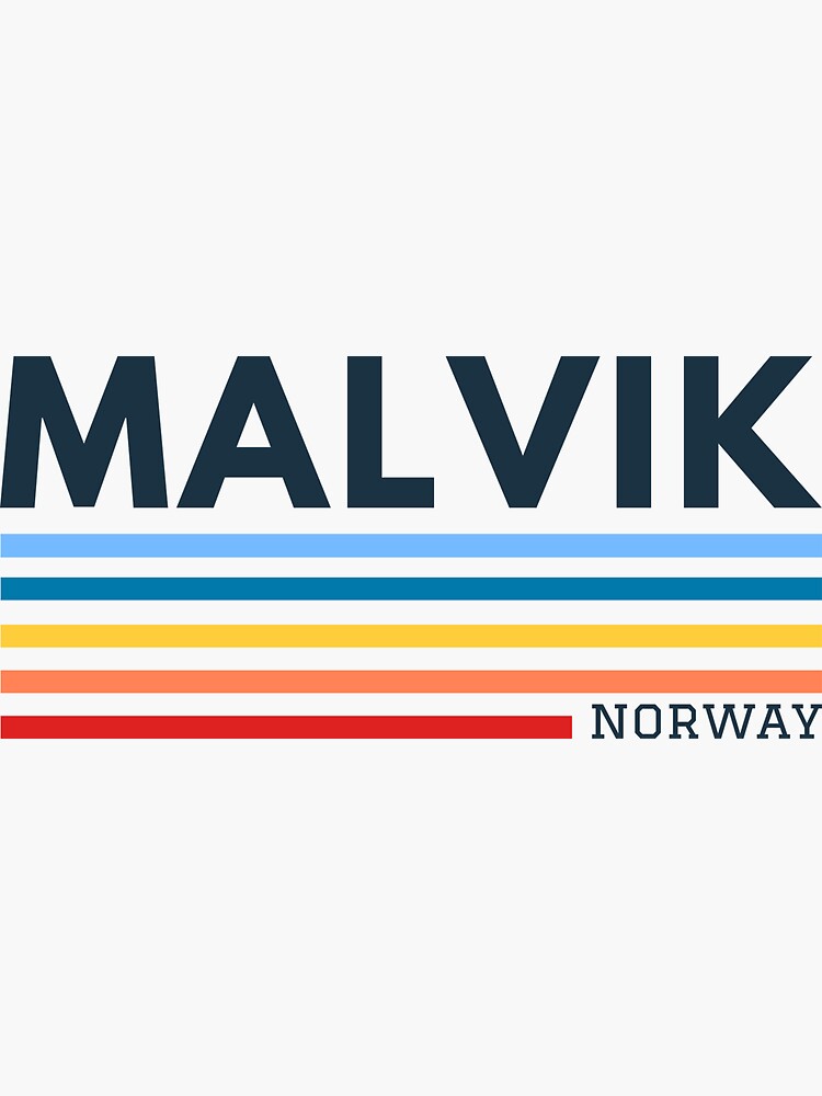 "Malvik Norway" Sticker for Sale by europelines | Redbubble