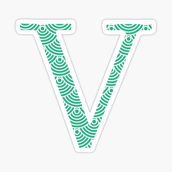 "Letter V" Sticker by coasthouse | Redbubble