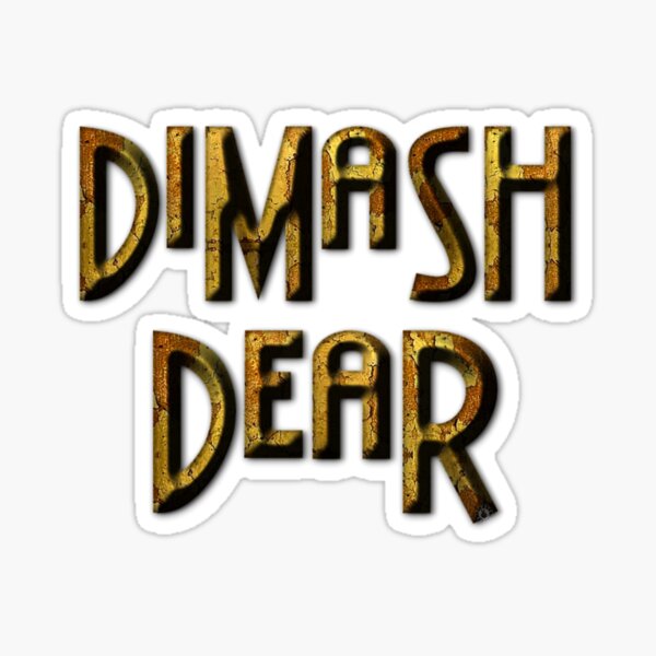 "Dimash Kudaibergen For Dear Dears Golden" Sticker for Sale by ...