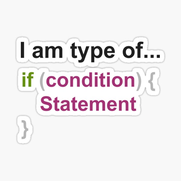 "programming if else style two" Sticker for Sale by divergentwear ...