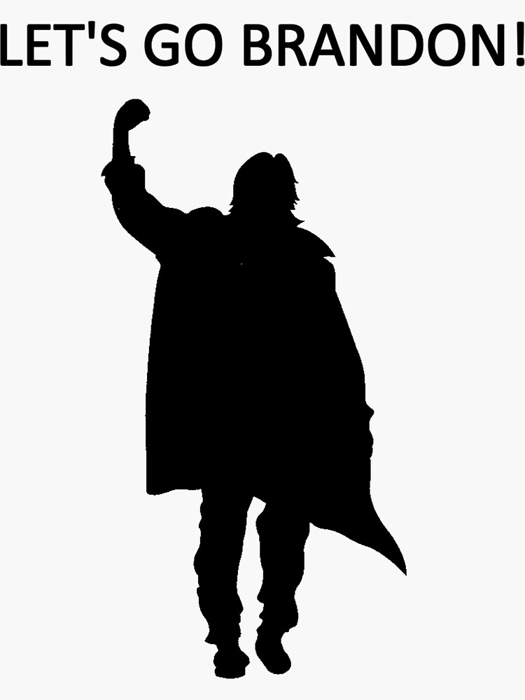 "Lets Go Brandon - black silhouette " Sticker for Sale by SupermanKelly ...