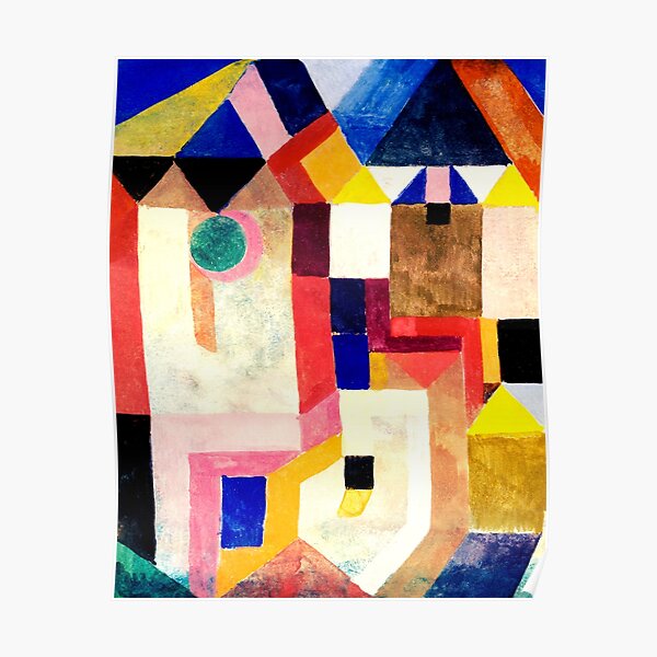 "Colorful Architecture (1917) Paul Klee, Abstract Geometric Shapes ...