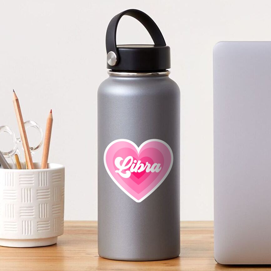 "libra pink heart" Sticker for Sale by kellsstore | Redbubble
