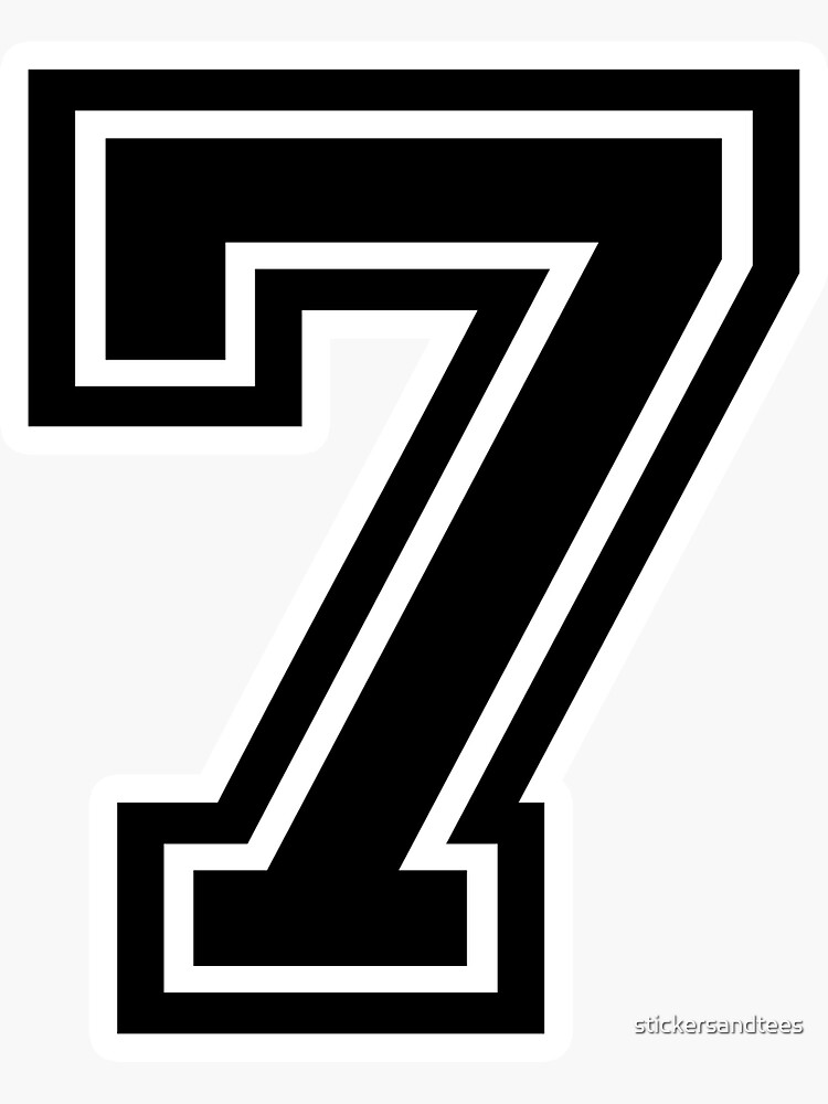 "Number 7 Baseball Cap - # Seven Player Uniform" Sticker for Sale by ...