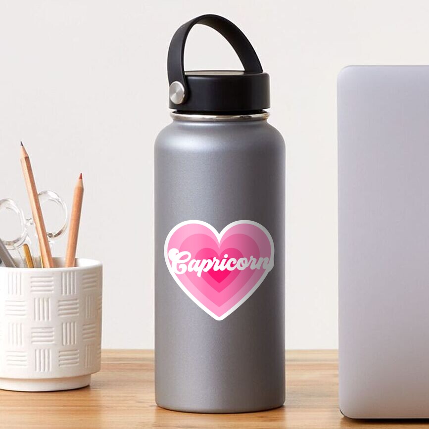 "capricorn pink heart" Sticker for Sale by kellsstore | Redbubble