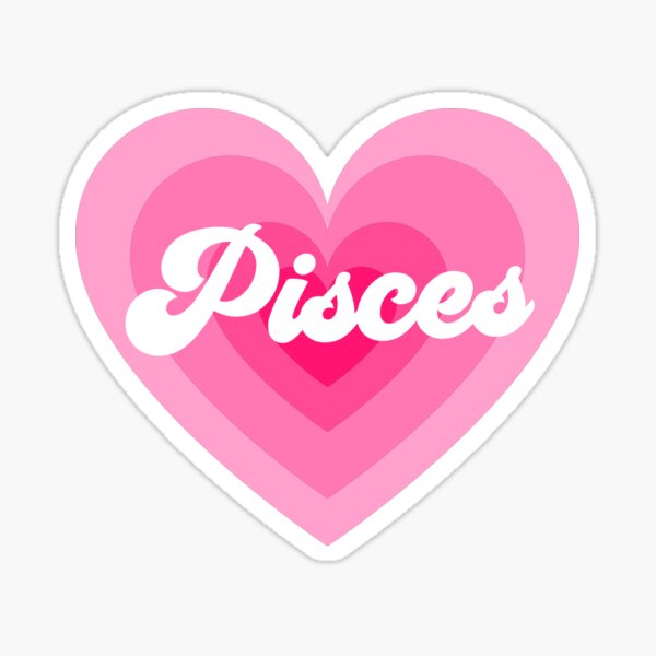 "pisces pink heart" Sticker for Sale by kellsstore | Redbubble