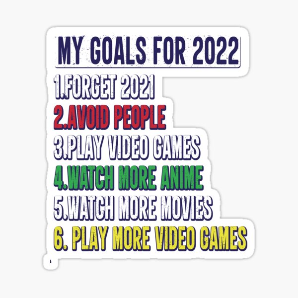Pegatina «Mis metas perfectas para 2022 | Mis objetivos para 2022 ...