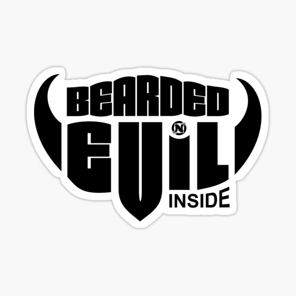 "Bearded Evil inside" Sticker for Sale by netrok | Redbubble