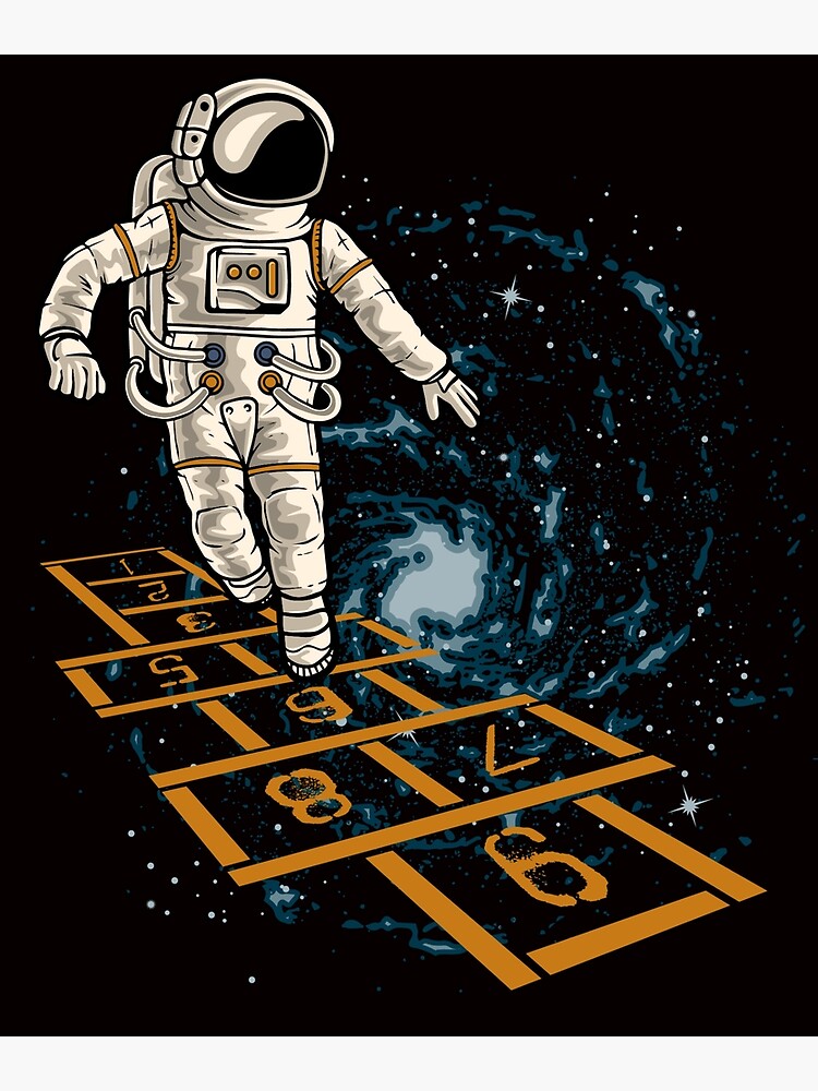 "Astronaut Hopscotch in Space" Poster for Sale by andyzdesigns | Redbubble