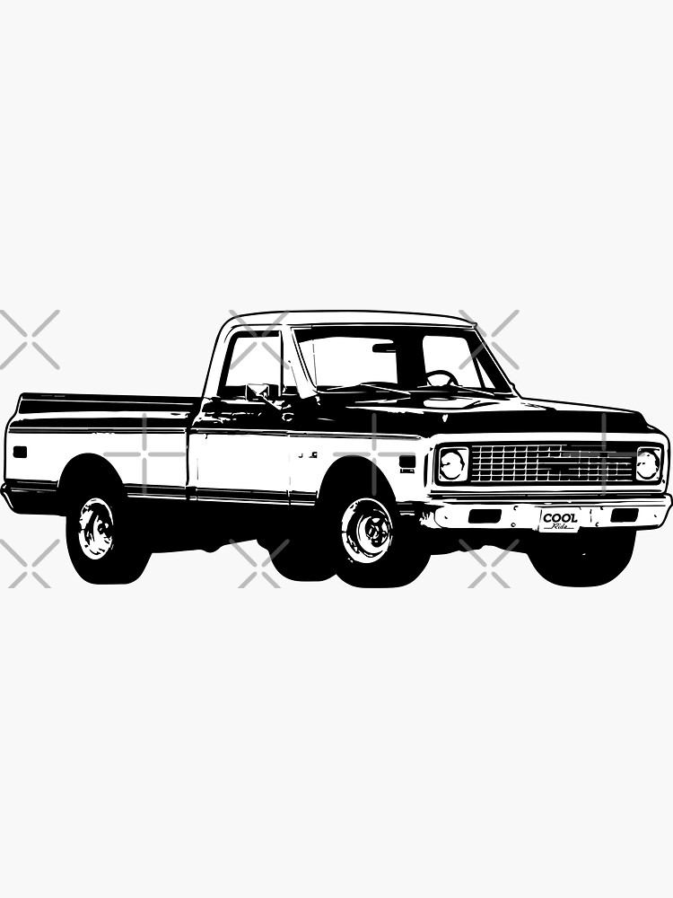 "67-72 C Truck" Sticker for Sale by CoolRide | Redbubble