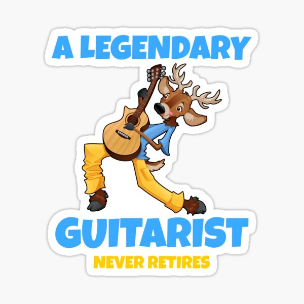 "A Legendary Musician Never Retires" Sticker by Studioapartment | Redbubble