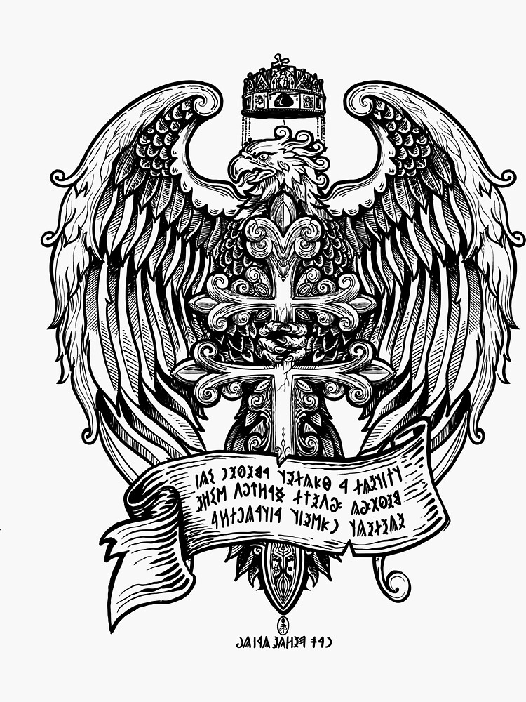 "Ancient Hungarian Turul Bird" Sticker for Sale by hungariantshirt ...