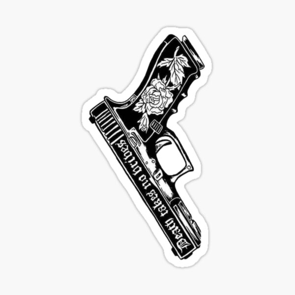 "pistol" Sticker for Sale by M-A-E | Redbubble