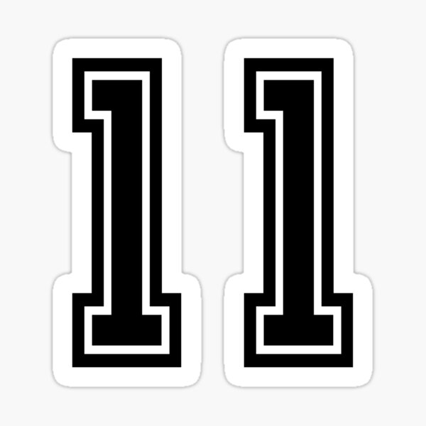"Number 11 Baseball Cap - # Eleven Player Uniform" Sticker for Sale by ...