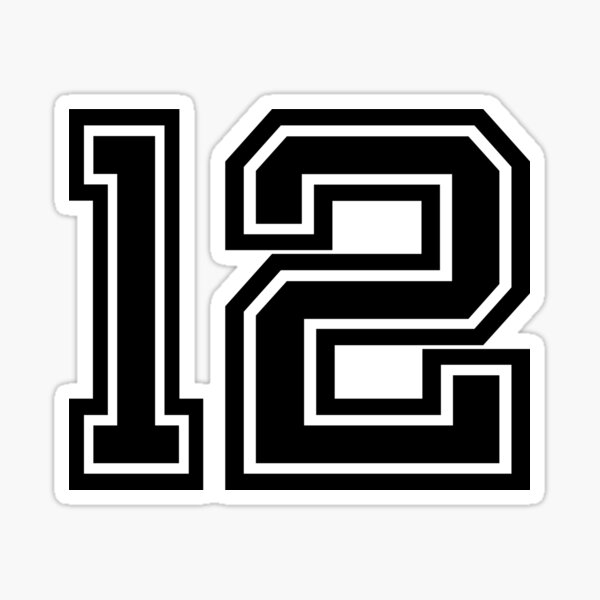 "Number 12 Baseball Cap - # Twelve Player Uniform" Sticker by ...