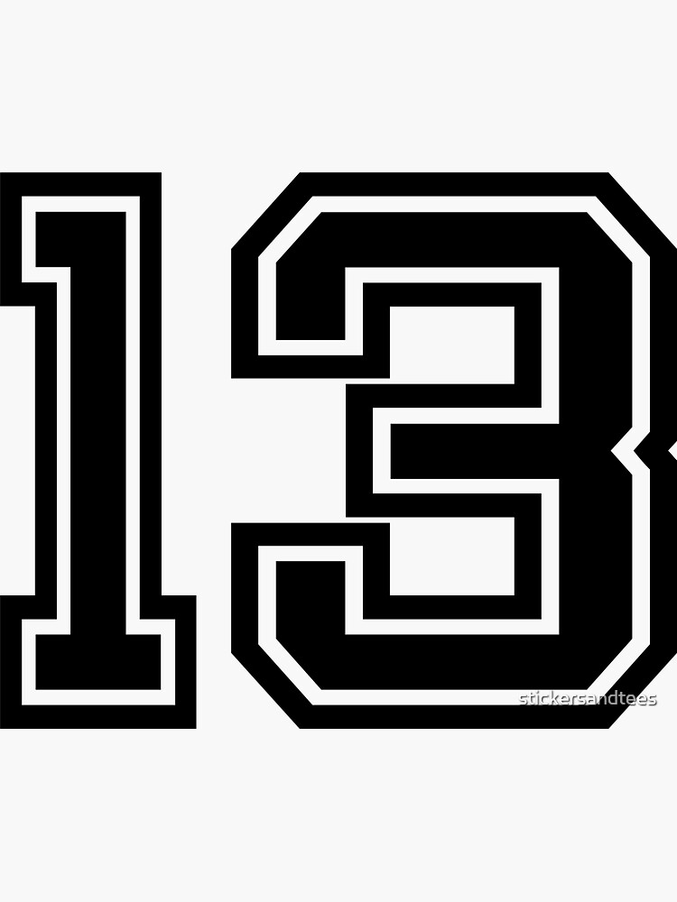 "Number 13 Baseball Cap - # Thirteen Player Uniform" Sticker for Sale ...