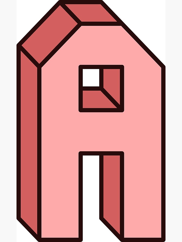 "Block Letter A" Poster by RinozaRose | Redbubble