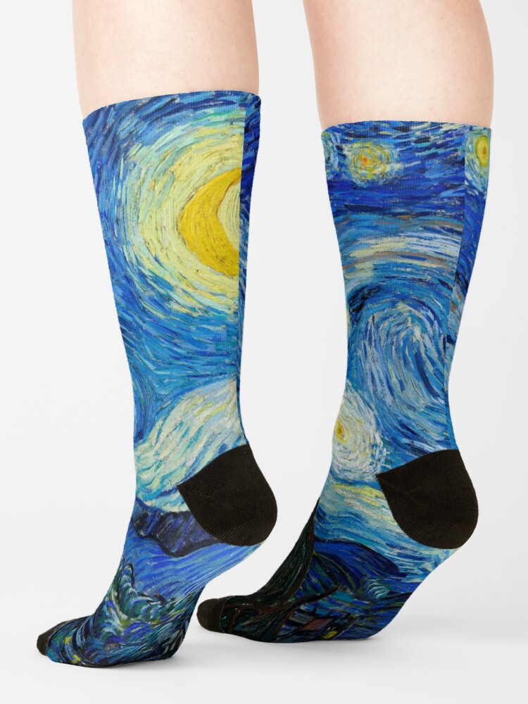 "vincent van gogh painting - The Starry Night - famous paintings" Socks ...