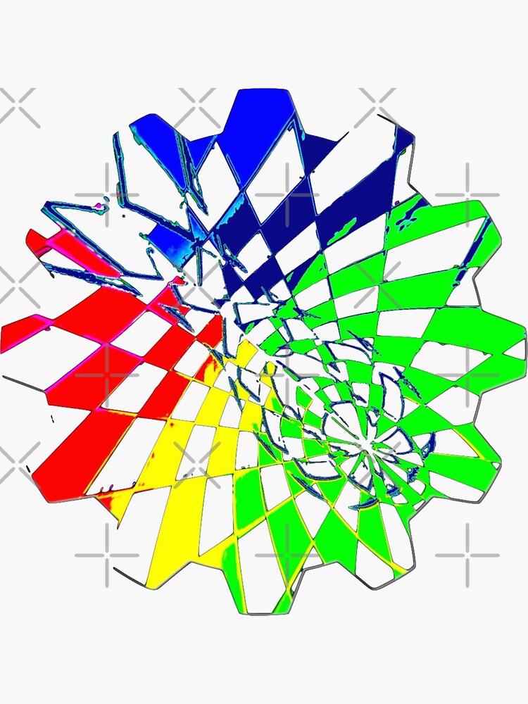 "color warp" Sticker for Sale by AXEMAN69MK | Redbubble