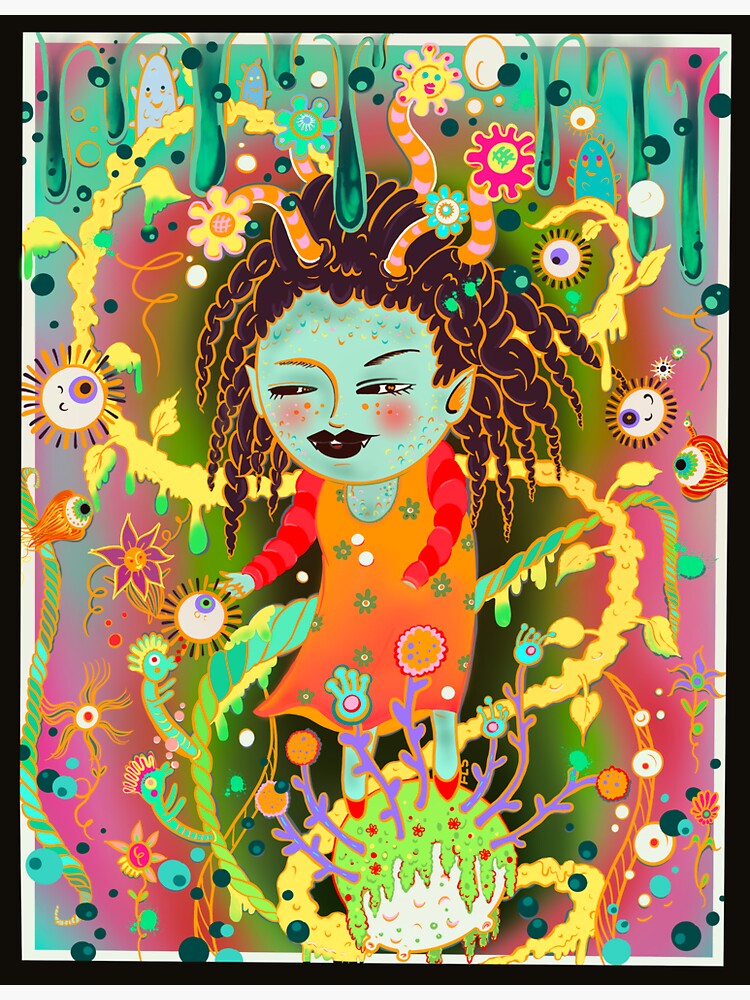 "Magic Bean Vampire Nymph" Sticker by FawnsShop1 | Redbubble