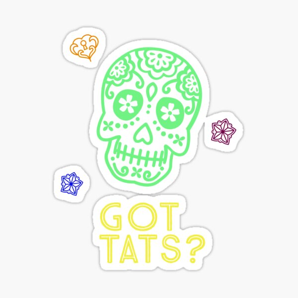 "tattoo skull merch" Sticker for Sale by ViralSpin | Redbubble