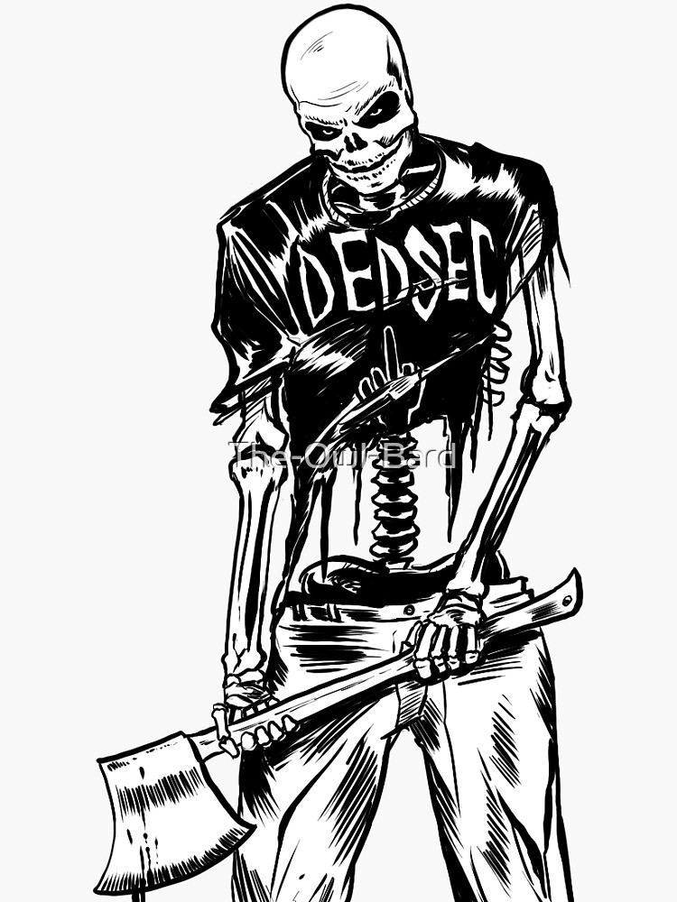 "Dedsec Skeleton" Sticker for Sale by The-Owl-Bard | Redbubble