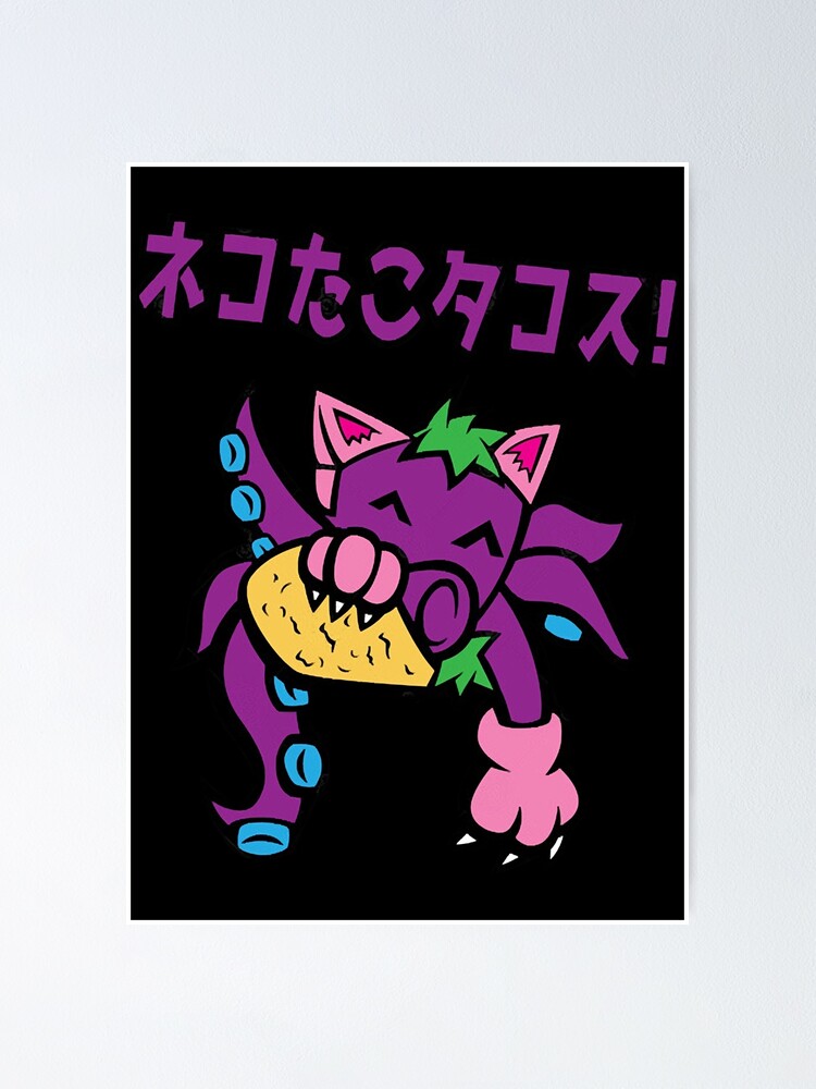 "Neko Tako Taco! (Japanese) " Poster for Sale by duongthienma | Redbubble