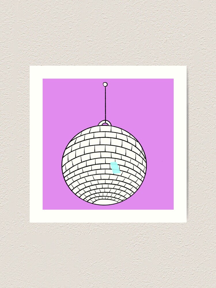 "Beach Bunny 'Prom Queen' disco ball doodle sticker" Art Print for Sale ...
