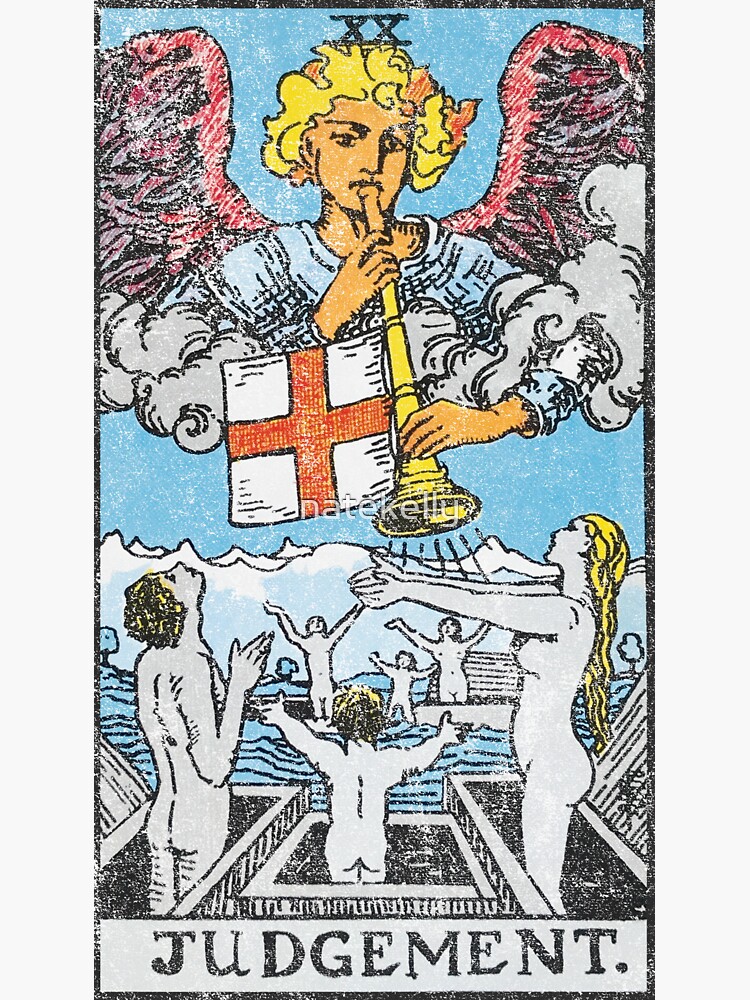 "The Judgement tarot card (distressed) Rider Waite Smith tarot" Sticker ...