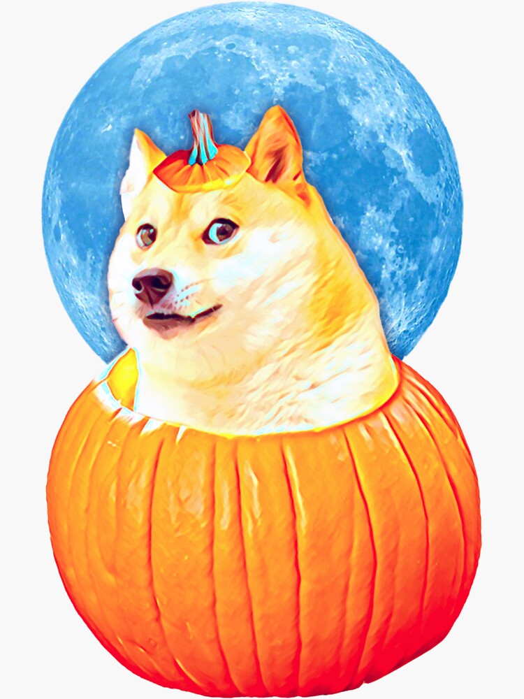 "Halloween Doge Pumpkin: Dogecoin Cryptocurrency To the Moon Shiba Inu ...