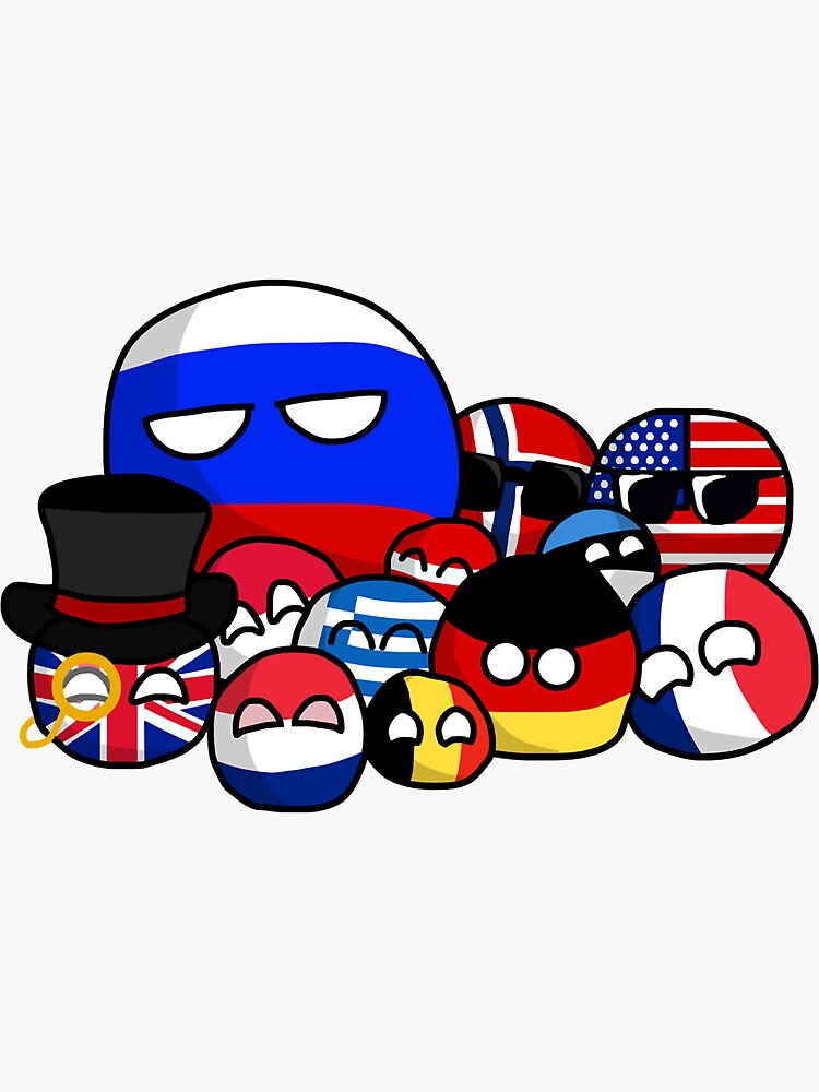 Pegatina «Diseño de Countryballs Jersey DMN» de JarredGarcia | Redbubble