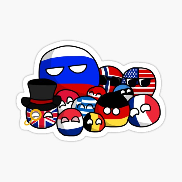 Pegatina «Diseño de Countryballs Jersey DMN» de JarredGarcia | Redbubble
