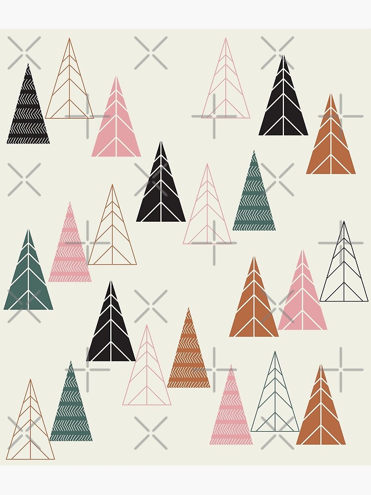 "Geometric Boho Pine Tree" Poster for Sale by MaiZephyr | Redbubble