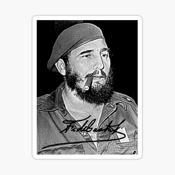 "Fidel Castro was young" Sticker by heydenrijk | Redbubble