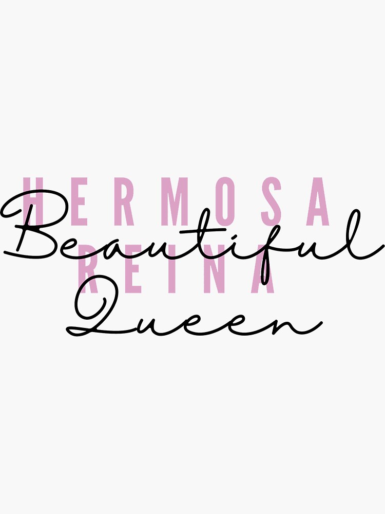 "Beautiful reina" Sticker by L-I-E-Store | Redbubble
