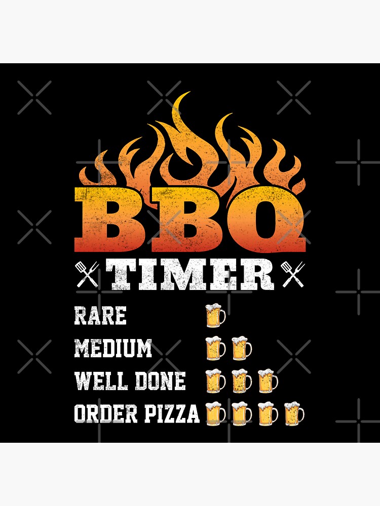 "Funny BBQ Timer" Sticker for Sale by angelusdark | Redbubble