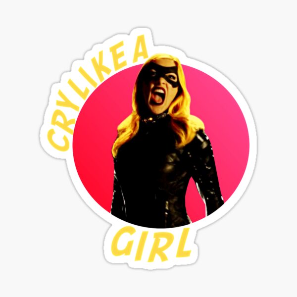 "Black Canary - Cry Like a Girl" Sticker by prettybirdlance | Redbubble